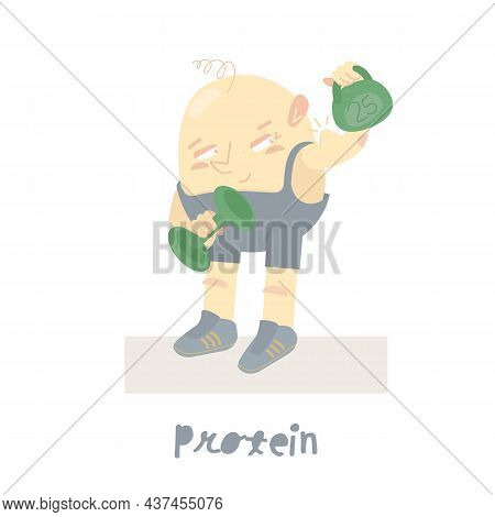 Protein. Cartoon Vector & Photo (Free Trial) | Bigstock