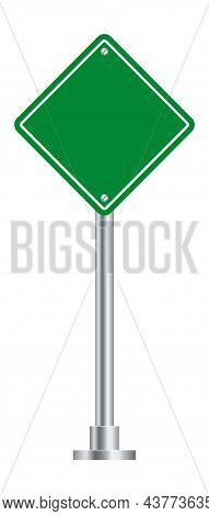 Green Rhombus Road Vector & Photo (Free Trial) | Bigstock