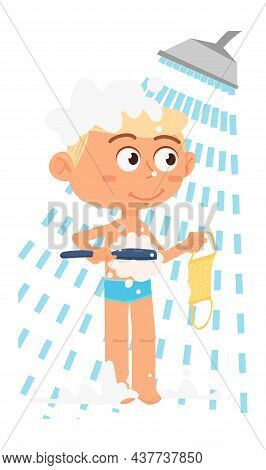 Kid Shower. Cartoon Vector & Photo (Free Trial) | Bigstock