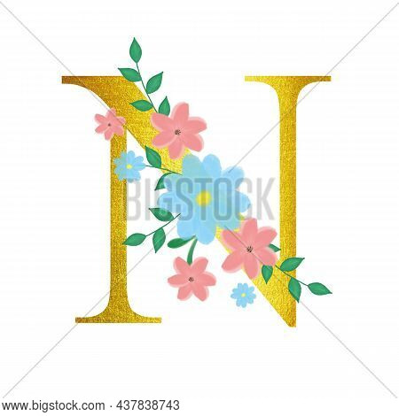 Floral Alphabet Golden Image & Photo (Free Trial) | Bigstock