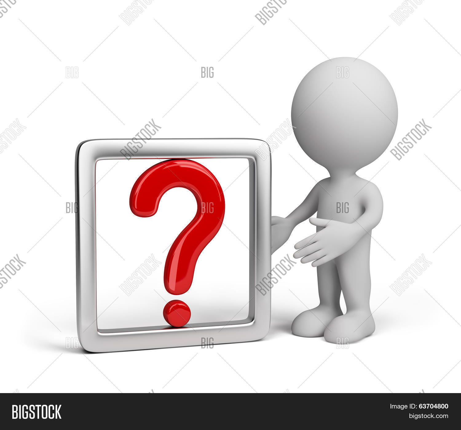 3D Man Question Mark Image & Photo (Free Trial) | Bigstock