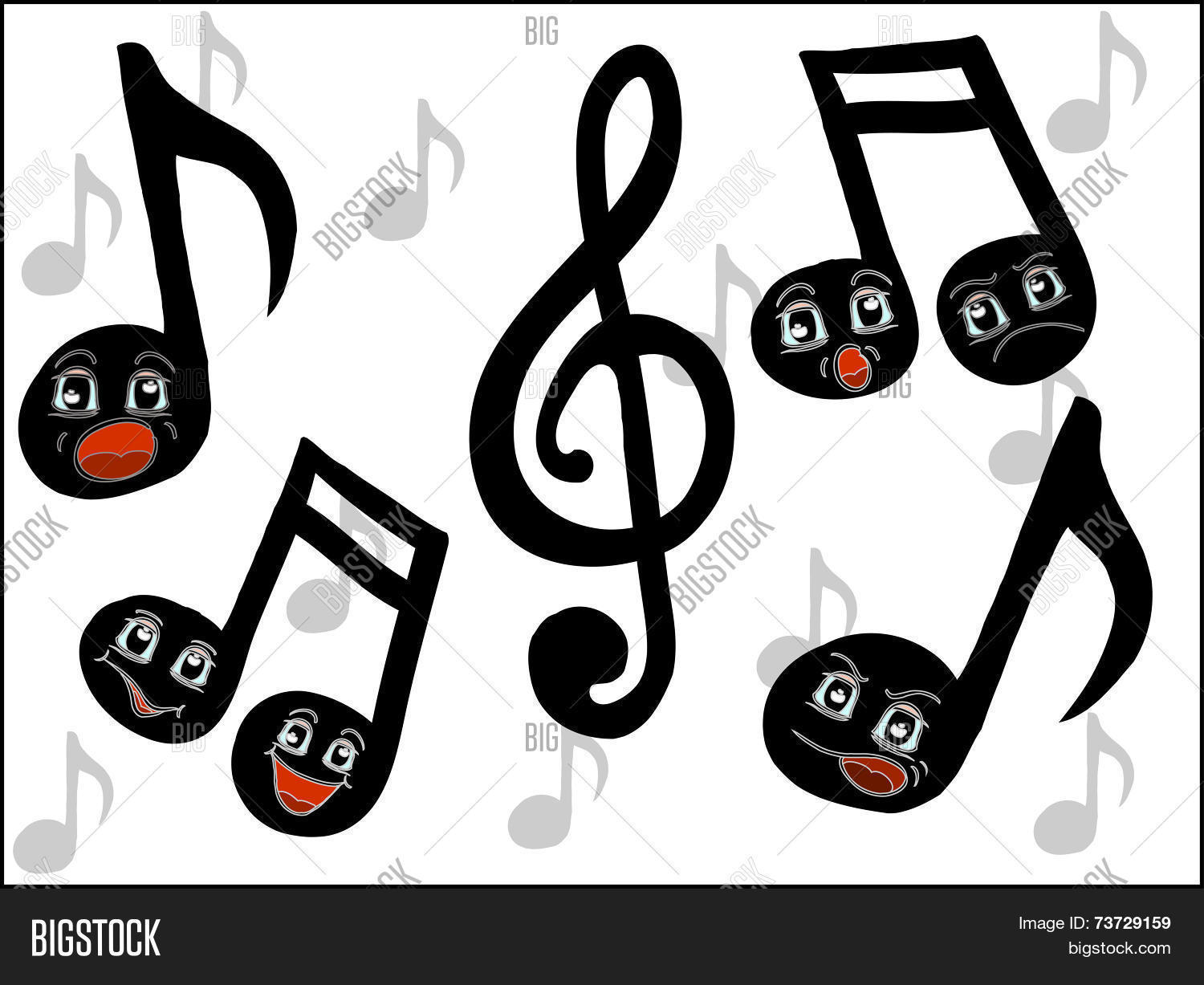 Cartoon Music Notes Vector & Photo (Free Trial) | Bigstock
