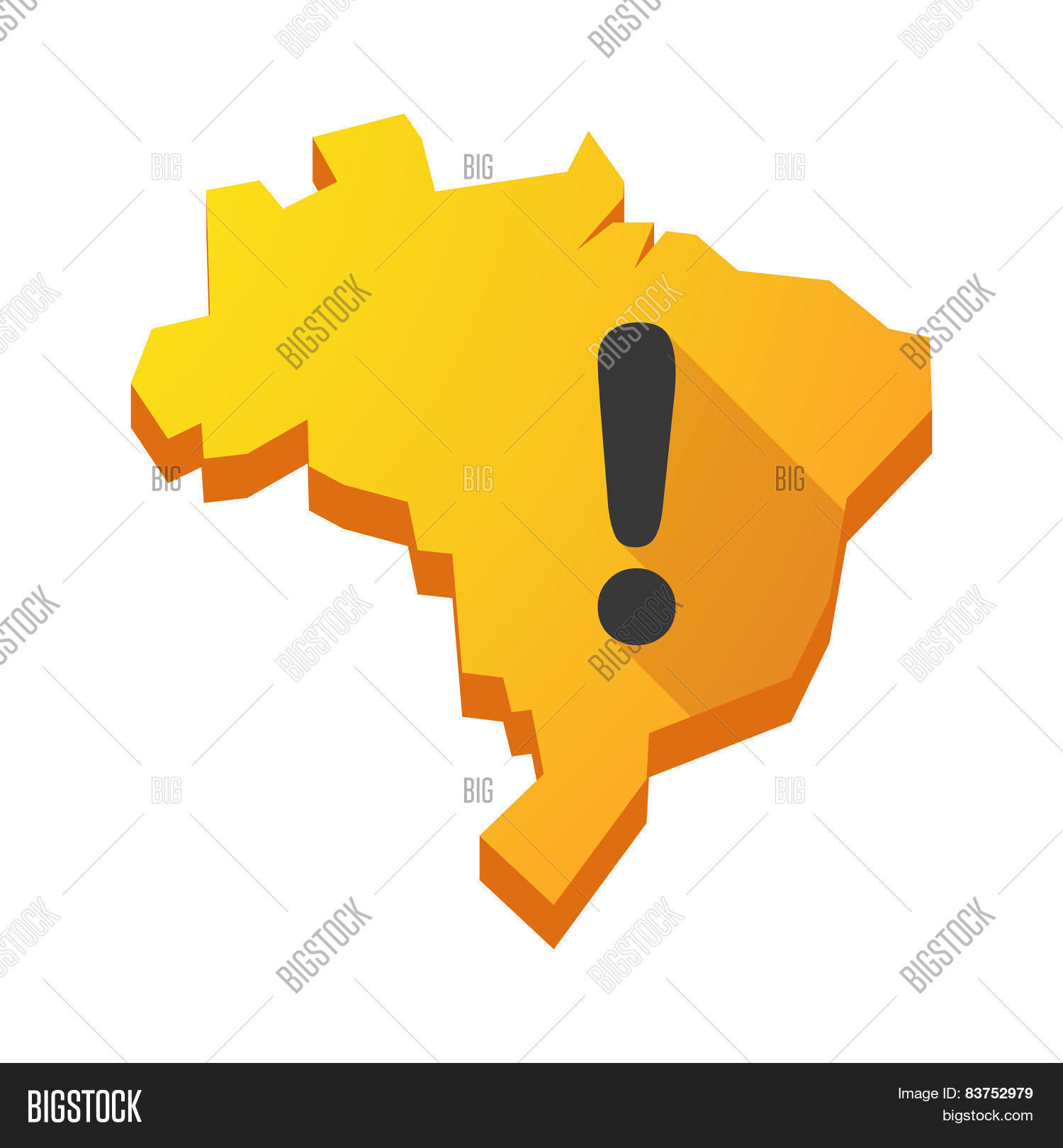Yellow Brazil Map Vector & Photo (Free Trial) | Bigstock
