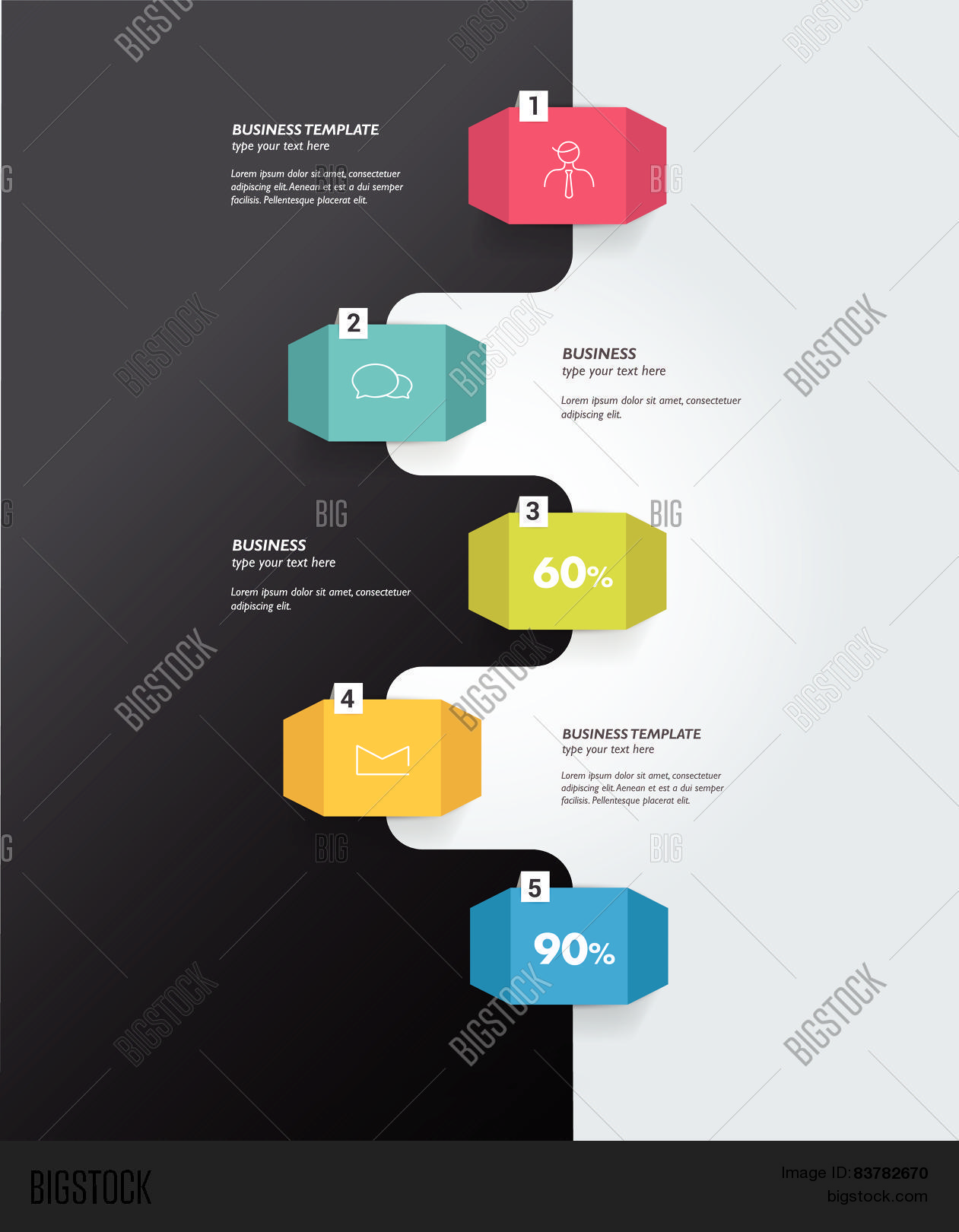 Timeline. Step By Vector & Photo (Free Trial) | Bigstock
