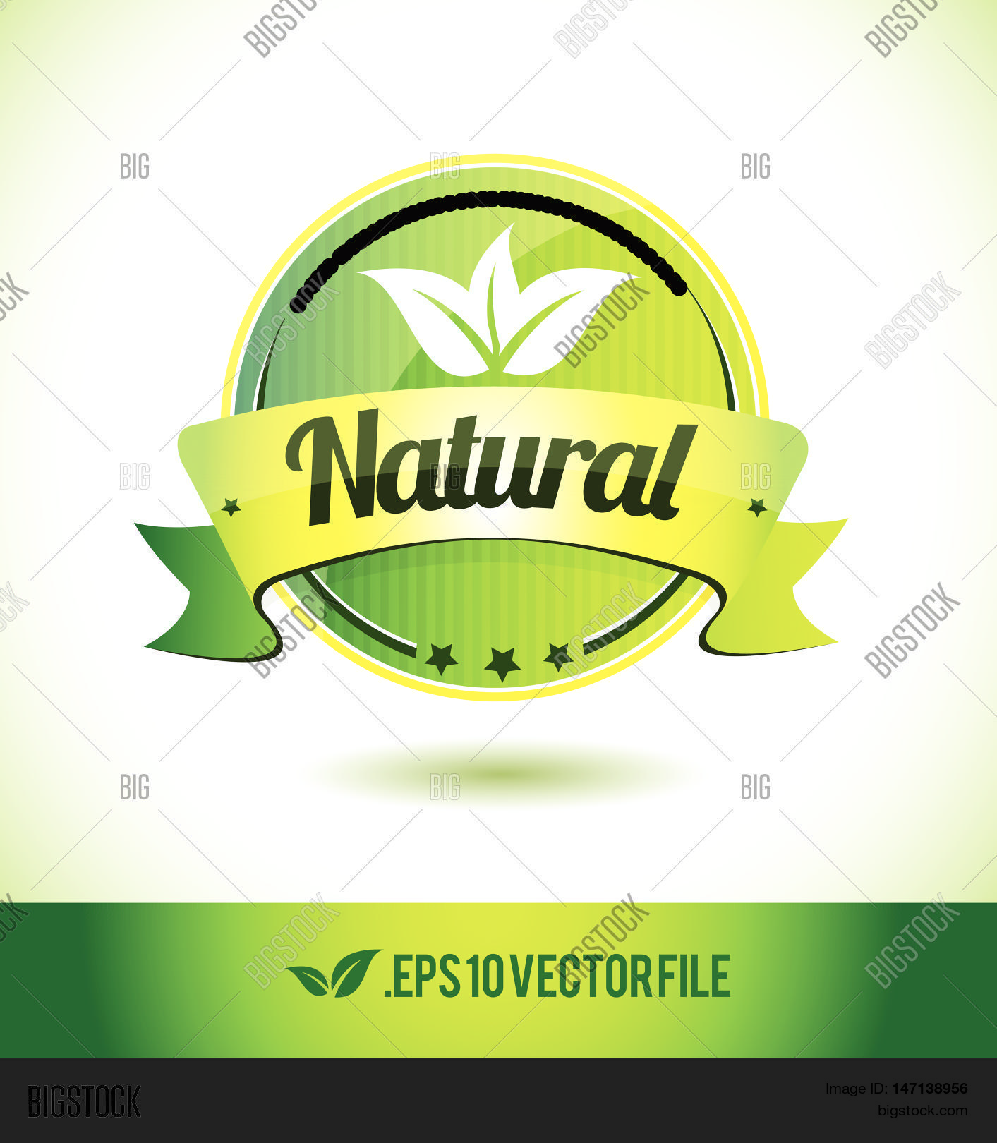 Natural Badge Label Vector & Photo (Free Trial) | Bigstock