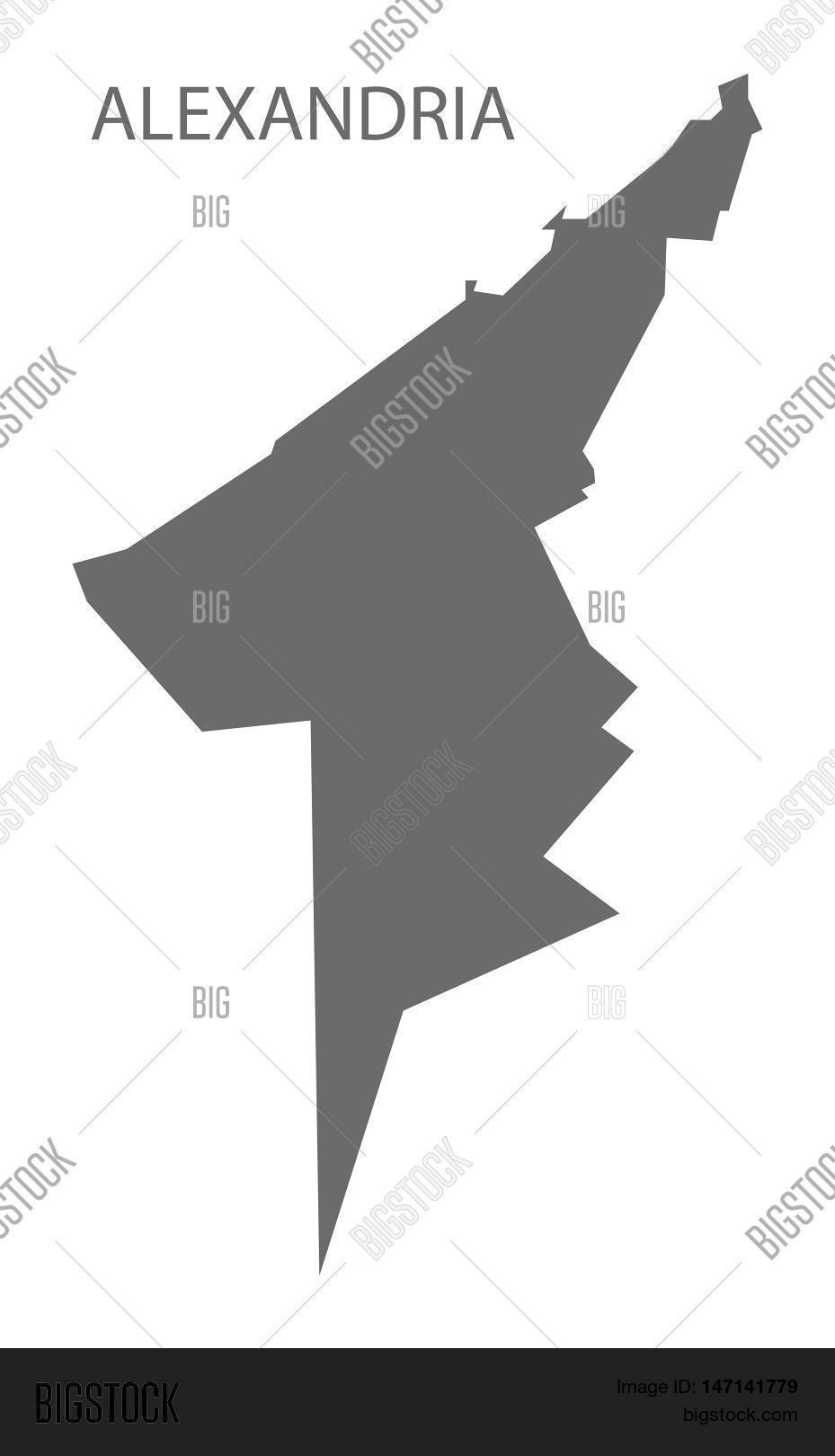 Alexandria Egypt Map Vector & Photo (Free Trial) | Bigstock