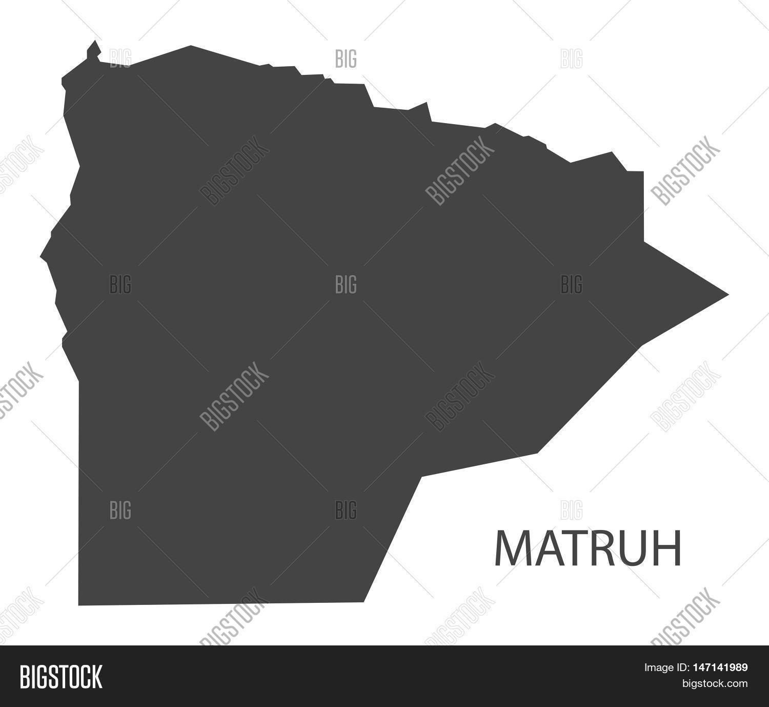 Matruh Egypt Map Grey Vector & Photo (Free Trial) | Bigstock