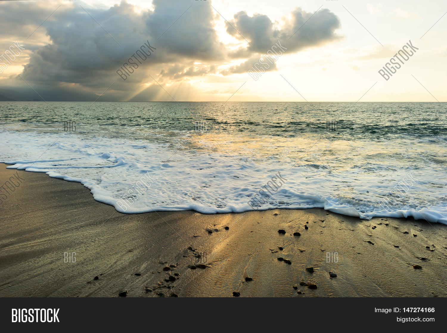 Sunset Ocean Rays Image & Photo (Free Trial) | Bigstock