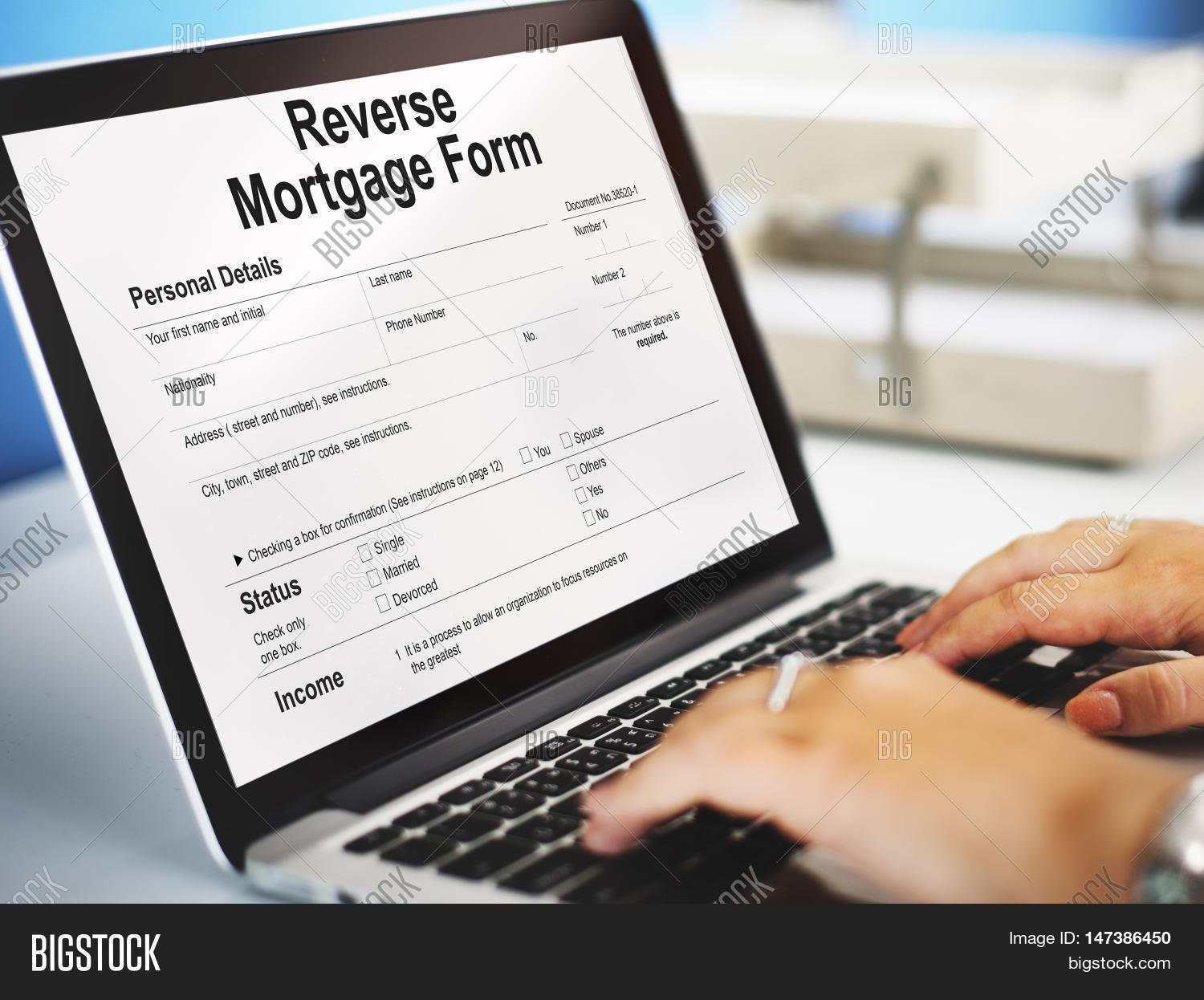 Reverse Mortgage Form Image & Photo (Free Trial) | Bigstock