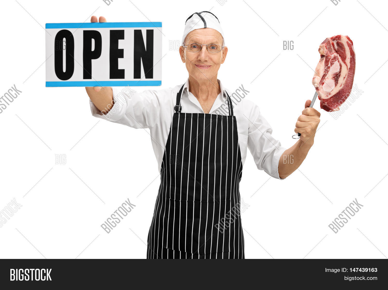 Mature Butcher Holding Image & Photo (Free Trial) | Bigstock