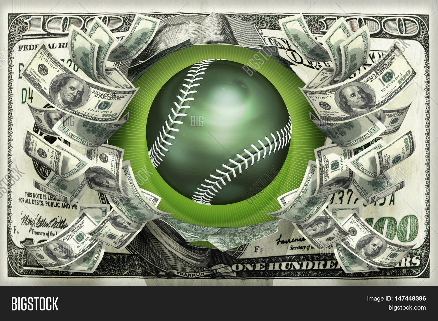 Baseball Money 3D Image & Photo (Free Trial) | Bigstock