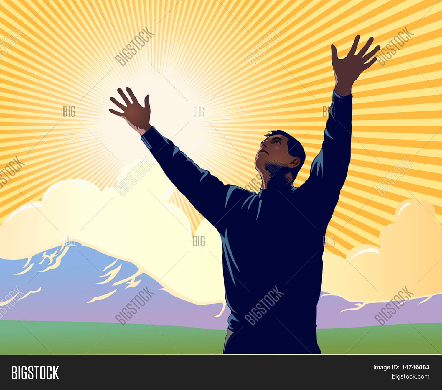 Man Arms Extended Vector & Photo (Free Trial) | Bigstock