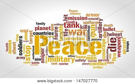 Peace Word Cloud. Vector & Photo (Free Trial) | Bigstock