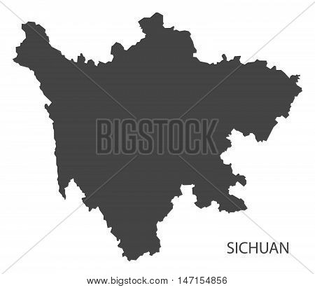 Sichuan China Map Vector & Photo (Free Trial) | Bigstock