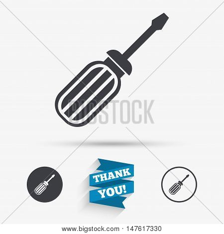 Screwdriver Tool Sign Vector & Photo (Free Trial) | Bigstock