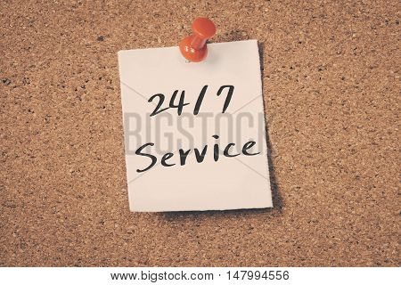 24/7 Service Note Pin Image & Photo (Free Trial) | Bigstock
