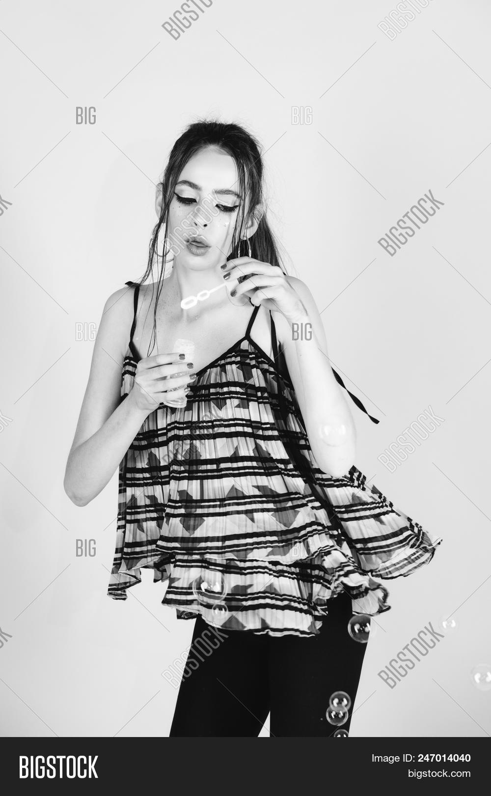 Bubble Blower. Girl Image & Photo (Free Trial) | Bigstock