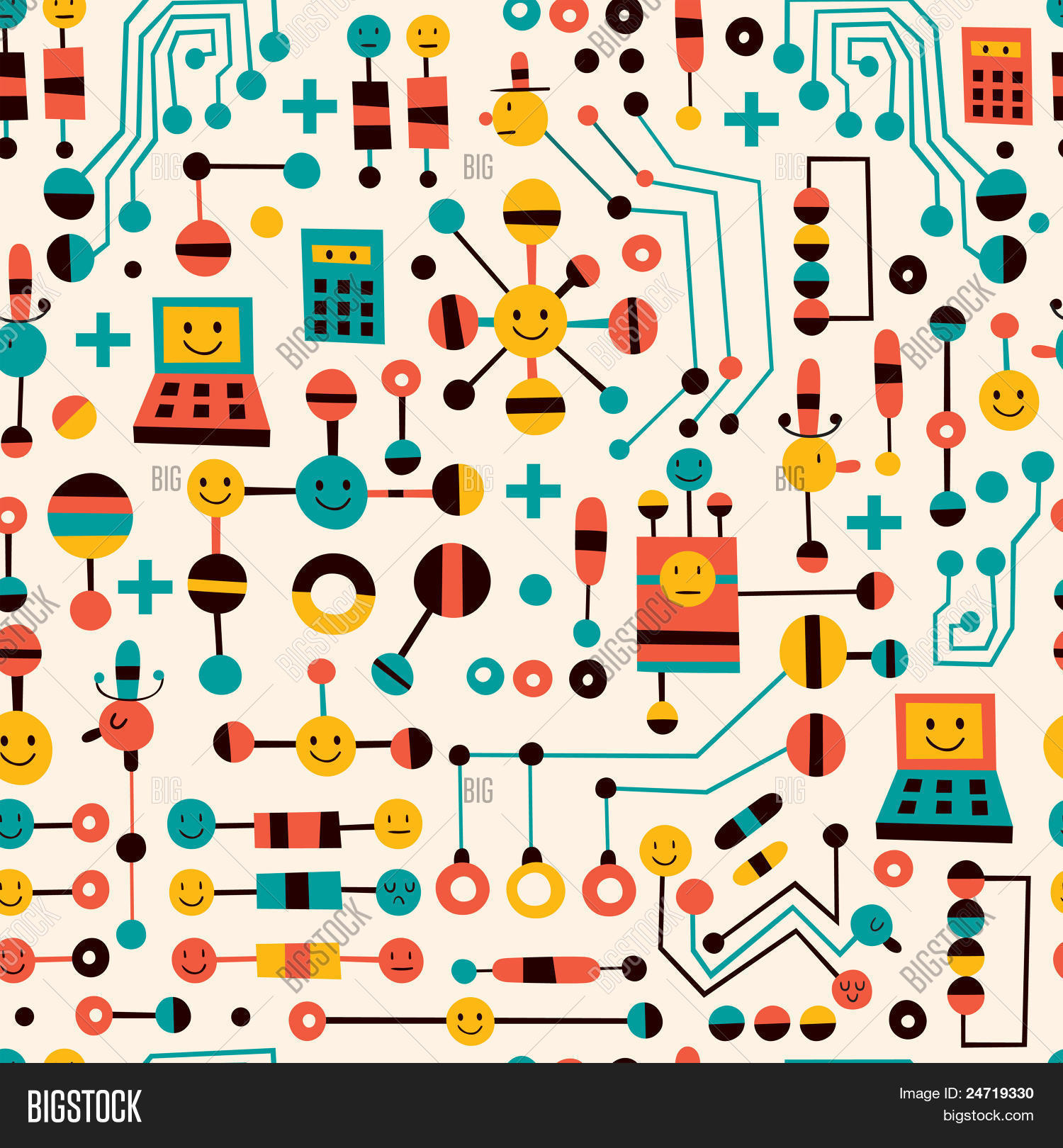 Cartoon Circuit Board Vector & Photo (Free Trial) | Bigstock