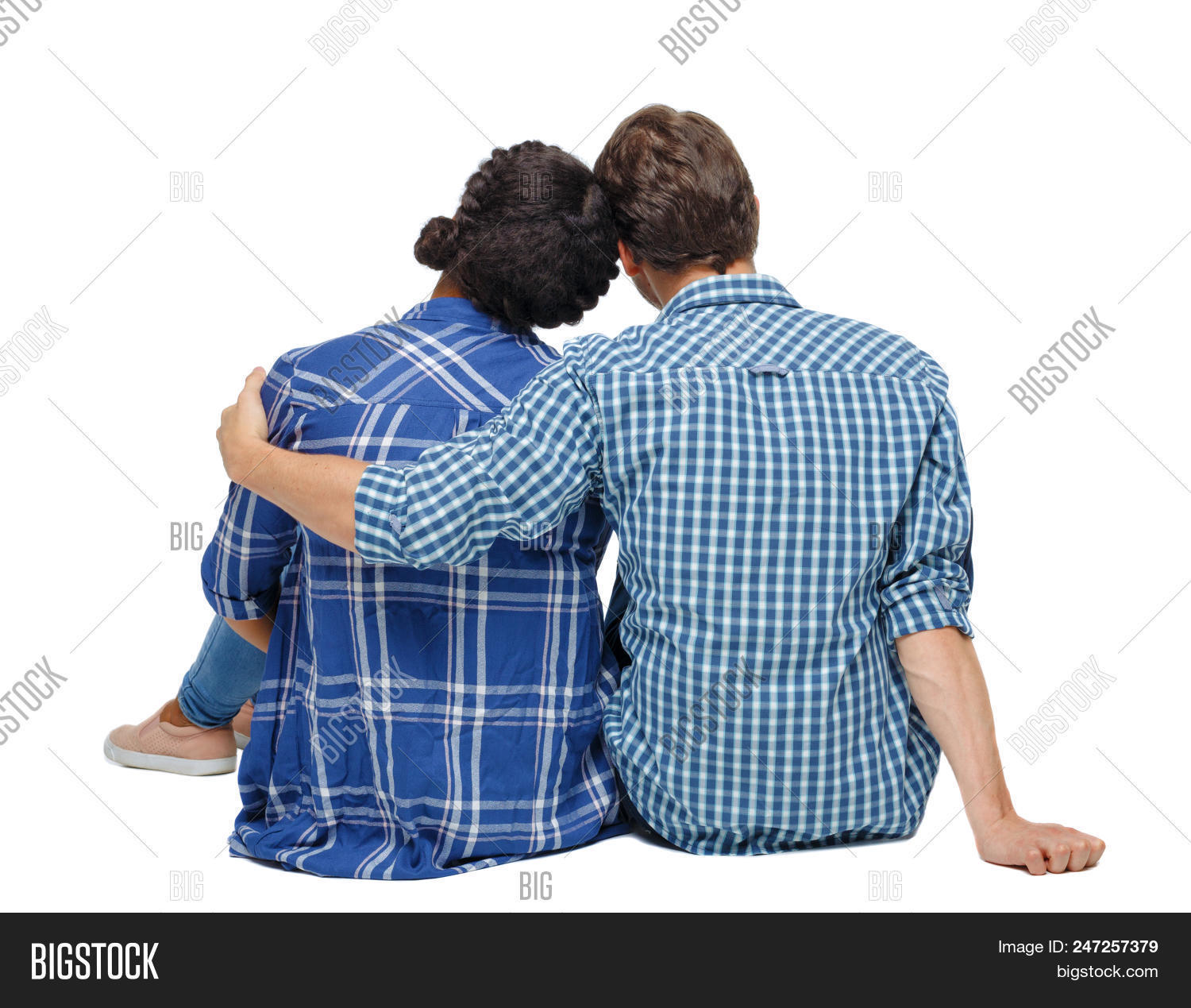 People Sitting Back View