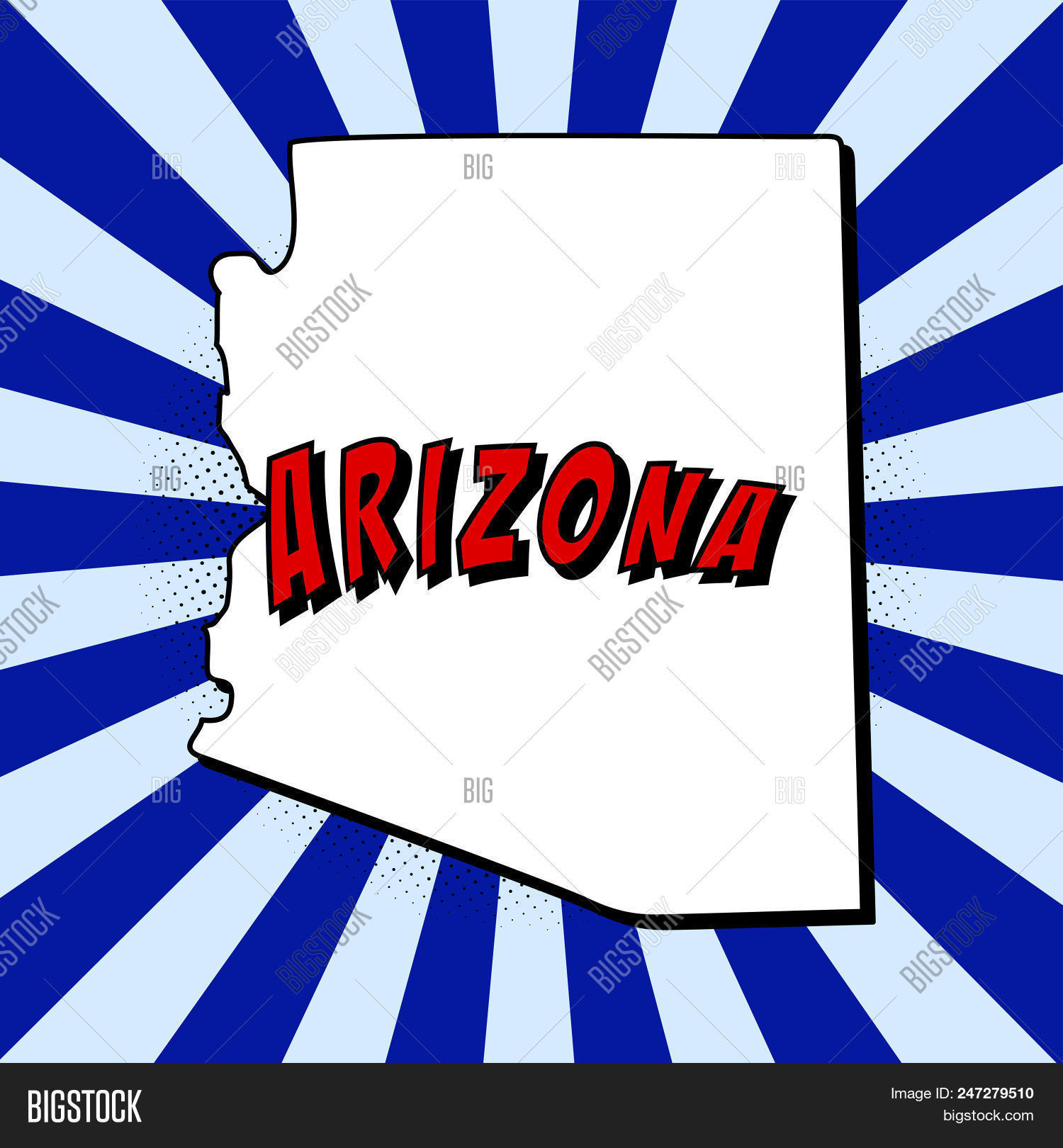 Map Arizona U.s. Vector & Photo (Free Trial) | Bigstock