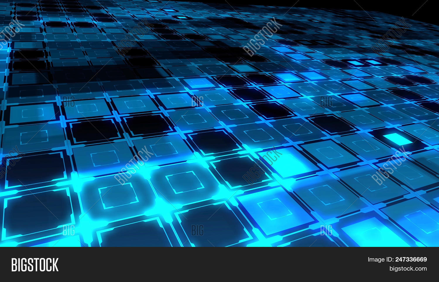 Digital Squares Blue Image & Photo (Free Trial) | Bigstock