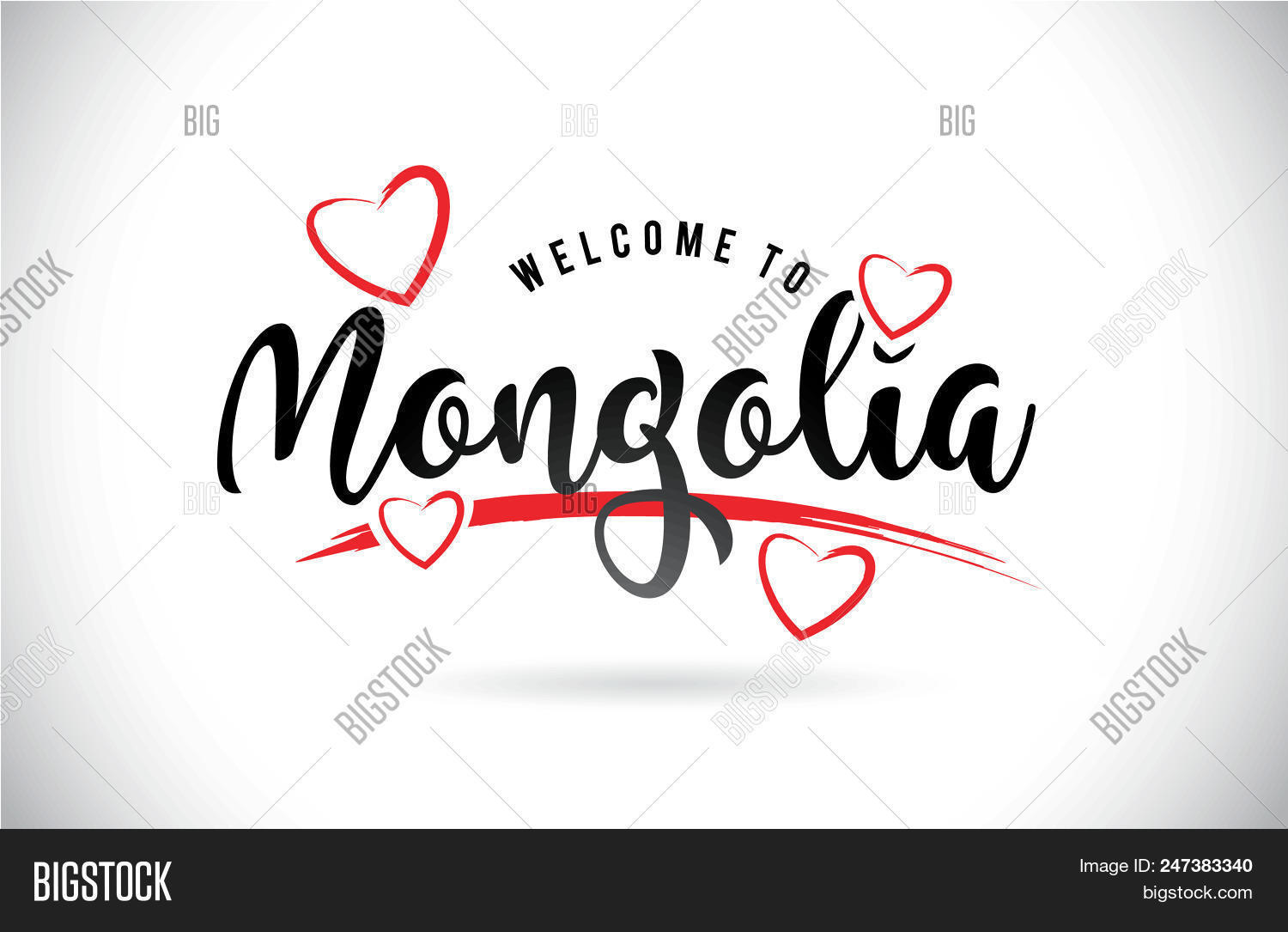 Mongolia Welcome Word Vector & Photo (Free Trial) | Bigstock