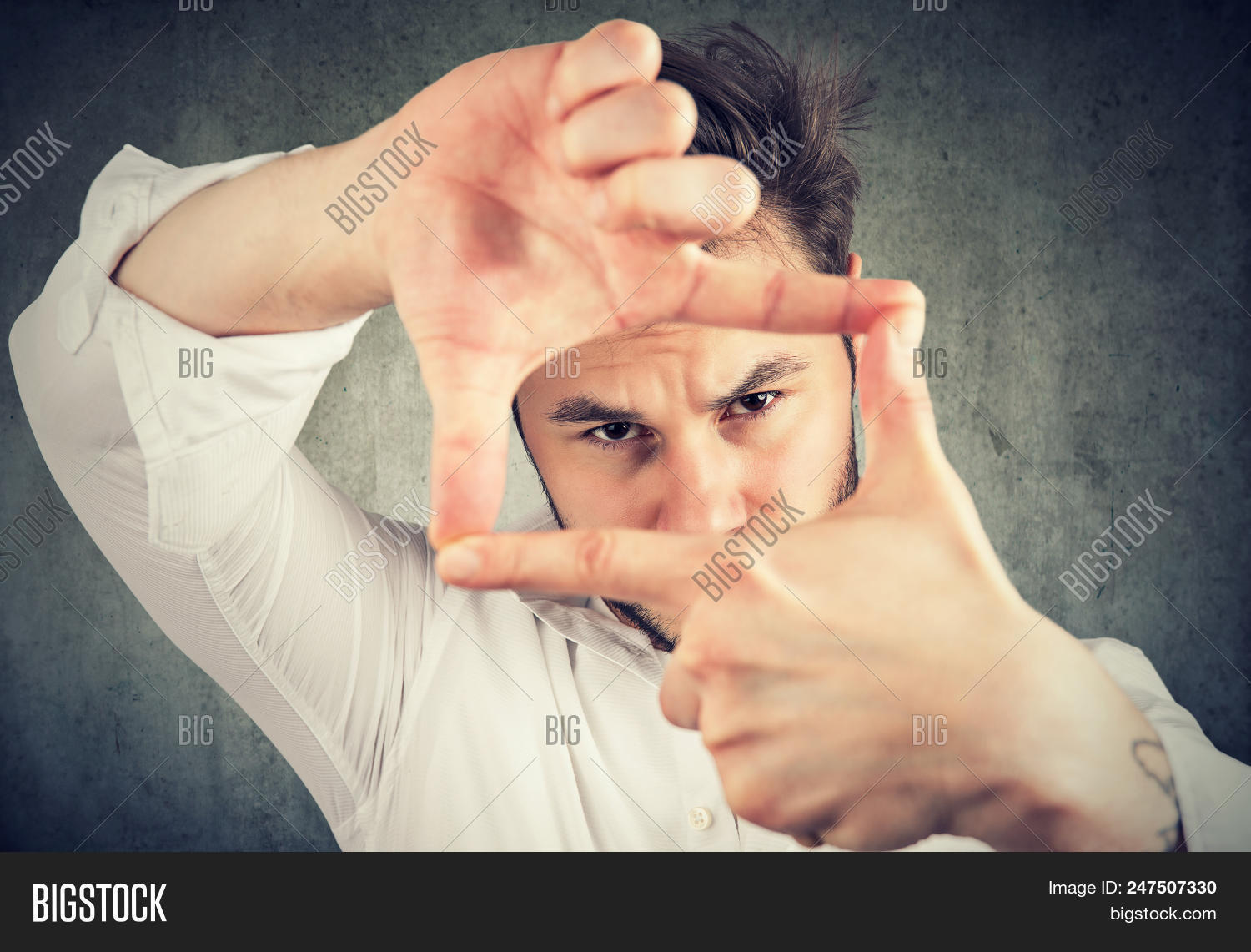 Young Man Making Frame Image & Photo (Free Trial) | Bigstock