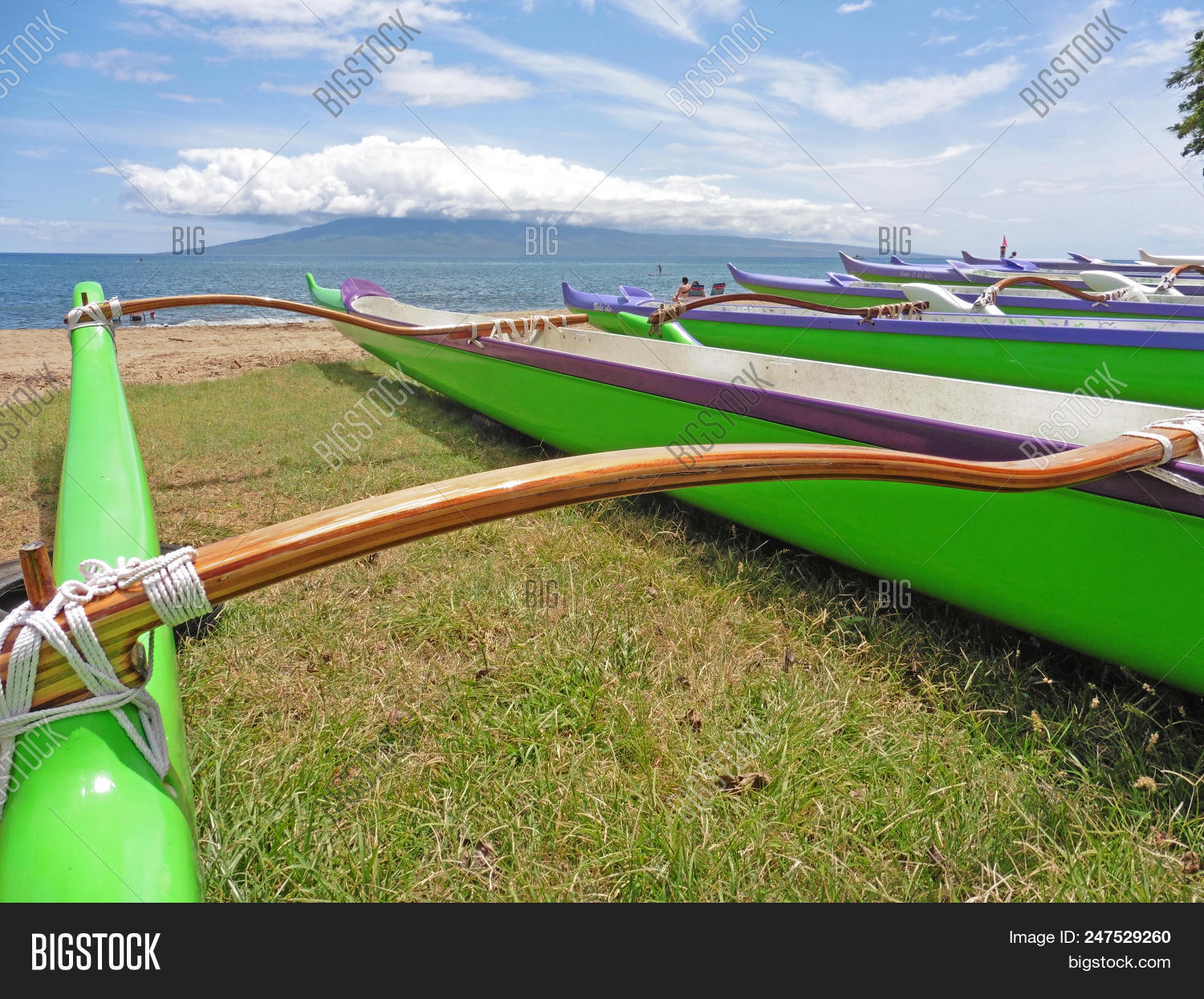 Outrigger Canoes Ready Image & Photo (Free Trial) | Bigstock