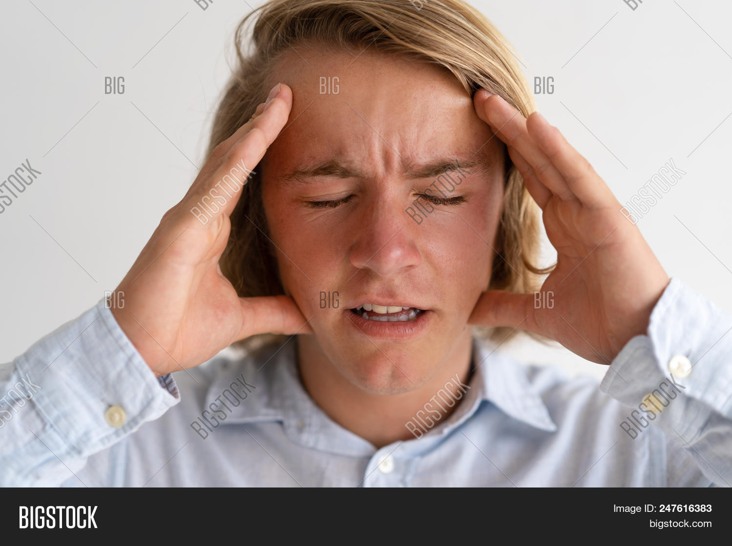Stressed Young Man Image & Photo (Free Trial) | Bigstock