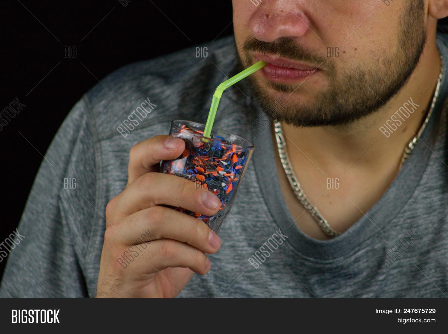 Man Drinks Glass Full Image & Photo (Free Trial) | Bigstock