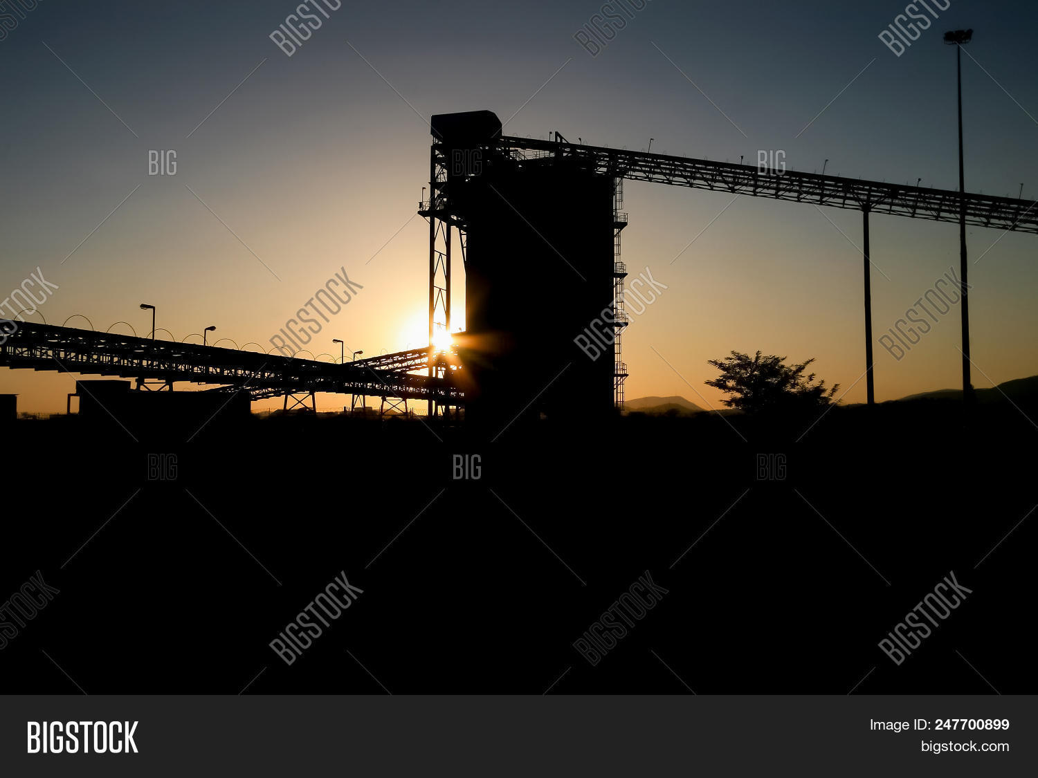Silhouette Mining Silo Image & Photo (Free Trial) | Bigstock