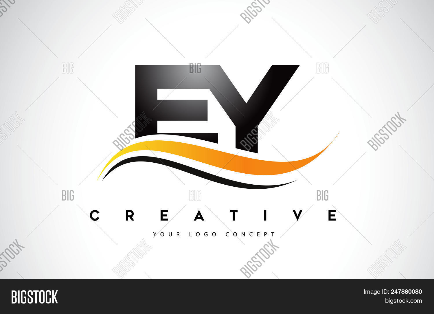 Ey E Y Swoosh Letter Vector & Photo (Free Trial) | Bigstock