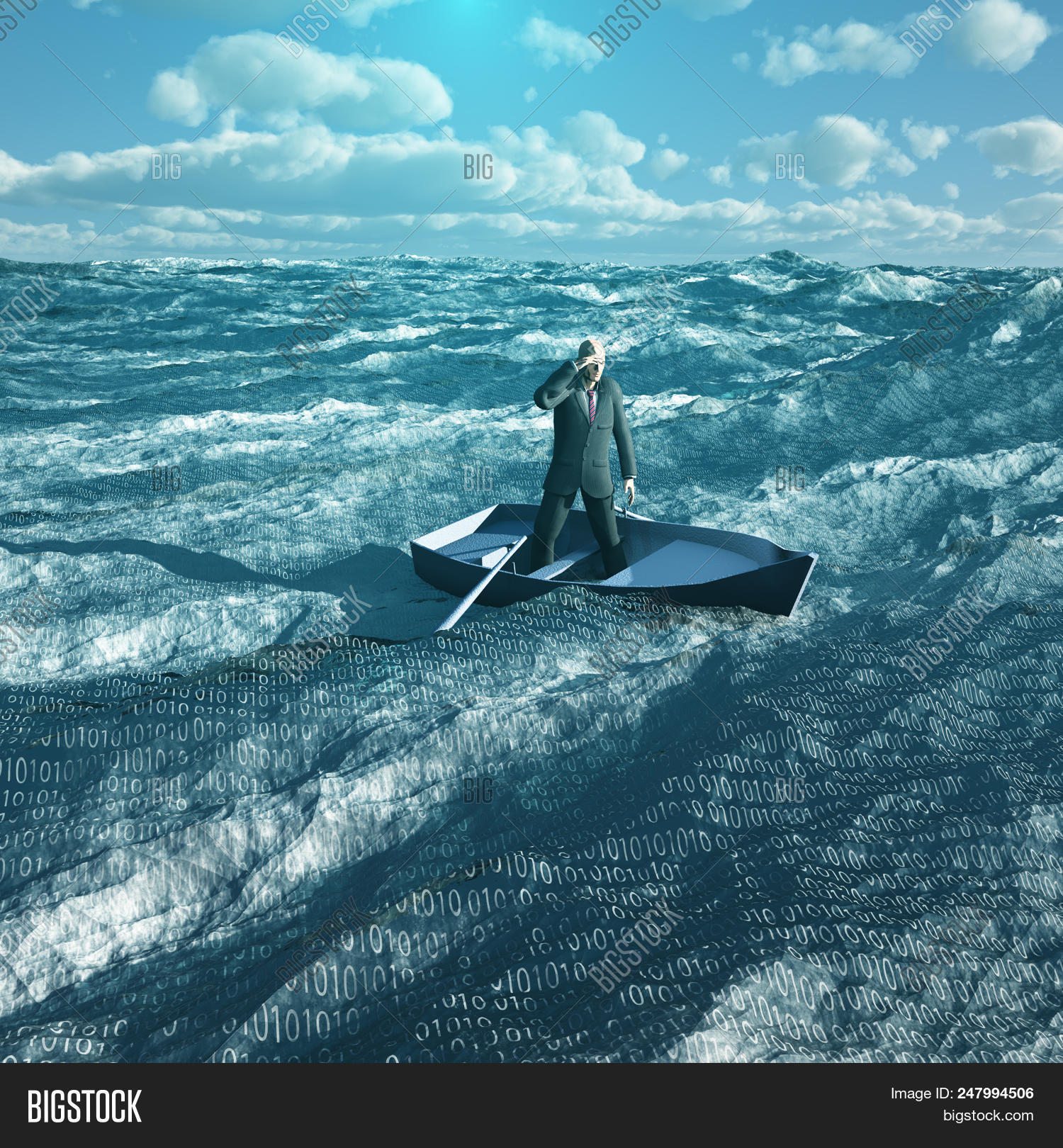 Man Drift Tiny Baot Image & Photo (Free Trial) | Bigstock