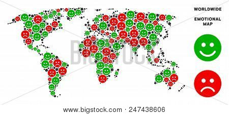 Emotion World Map Vector & Photo (Free Trial) | Bigstock