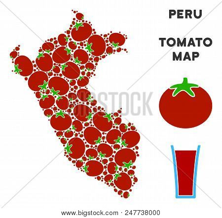 Peru Map Collage Vector & Photo (Free Trial) | Bigstock