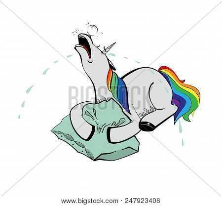 Unicorn Crying. Vector & Photo (Free Trial) | Bigstock