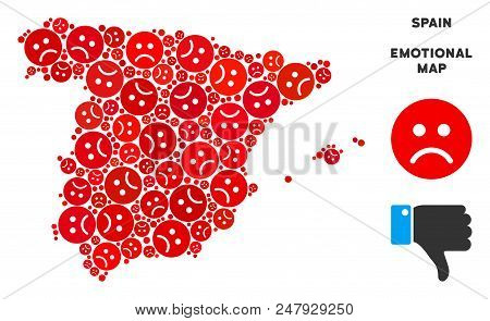 Emotional Spain Map Vector & Photo (Free Trial) | Bigstock