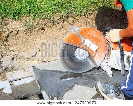 Worker Cutting Stone Image & Photo (Free Trial) | Bigstock