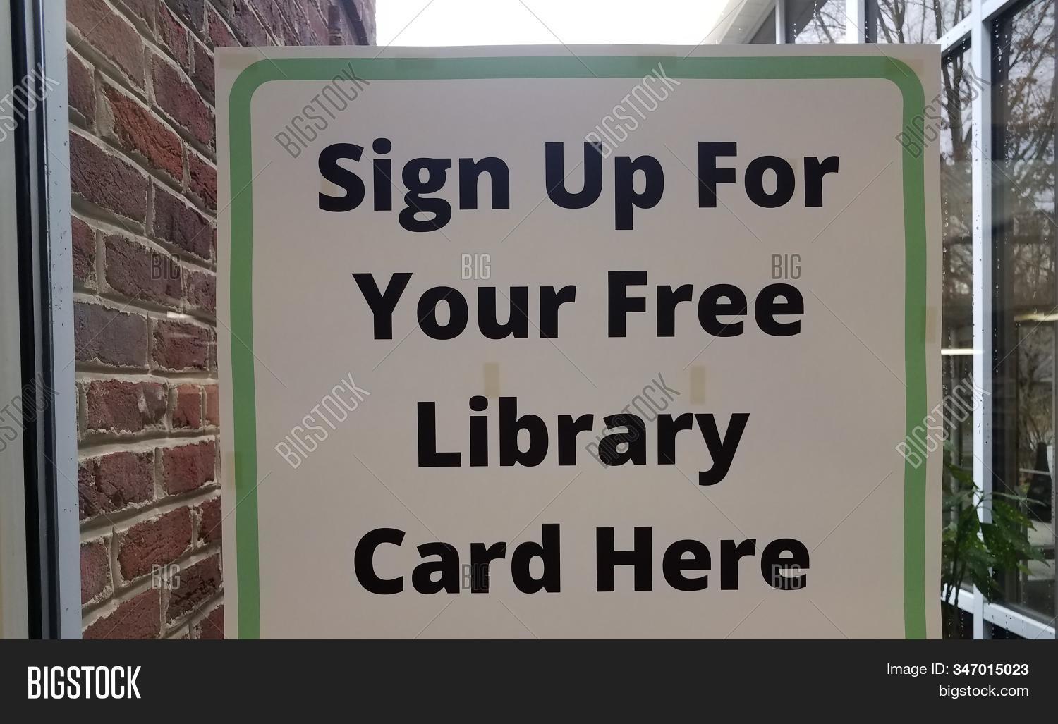 Sign Free Library Card Image & Photo (Free Trial) | Bigstock