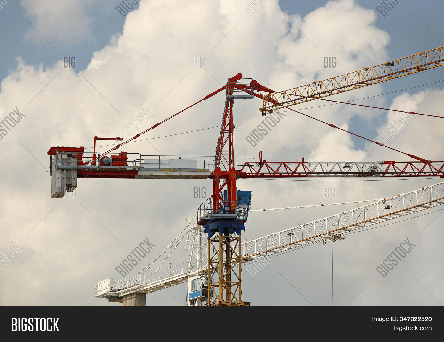 Tower Cranes Work Image & Photo (Free Trial) | Bigstock