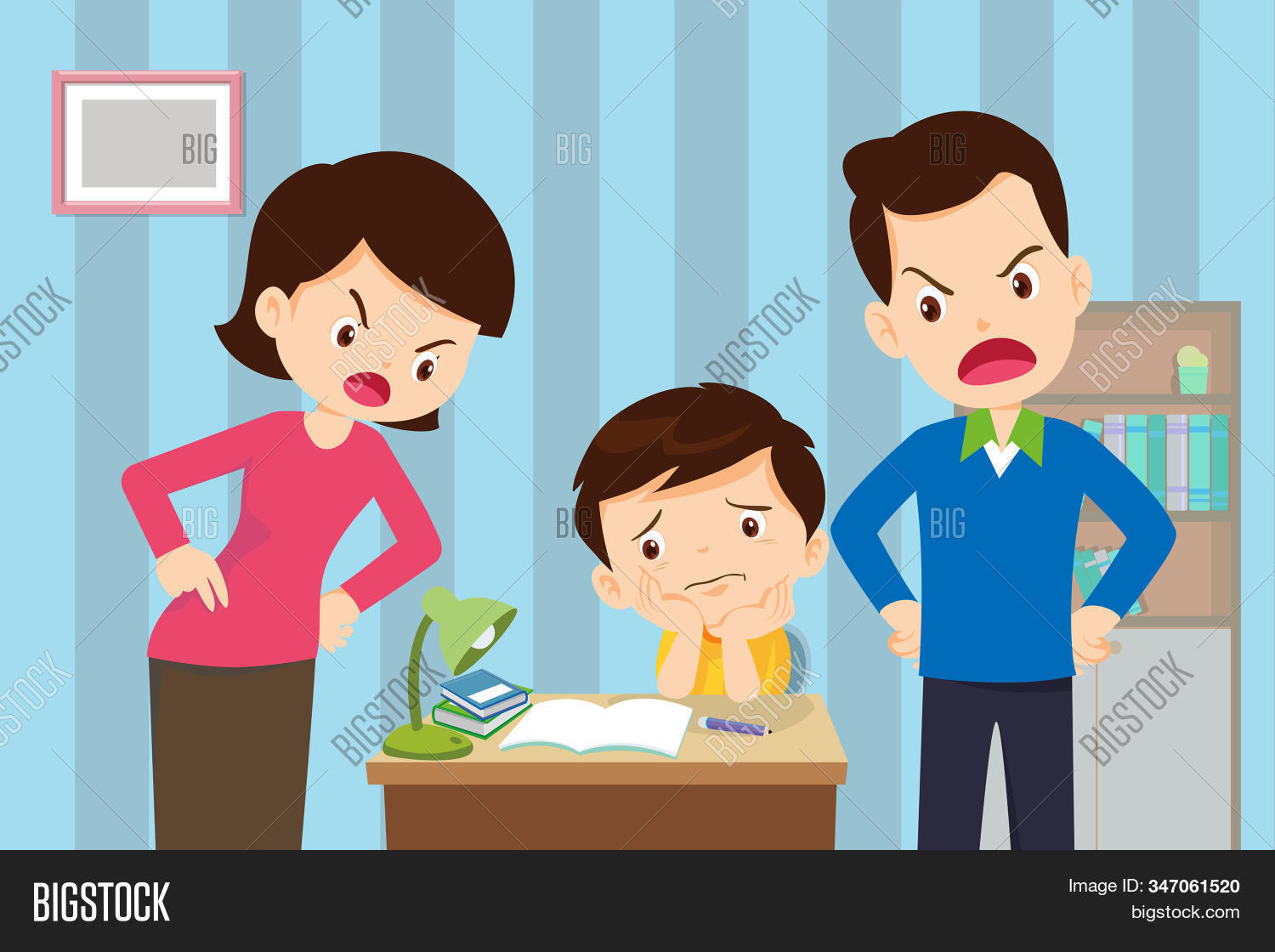 Mother Father Scolds Vector & Photo (Free Trial) | Bigstock