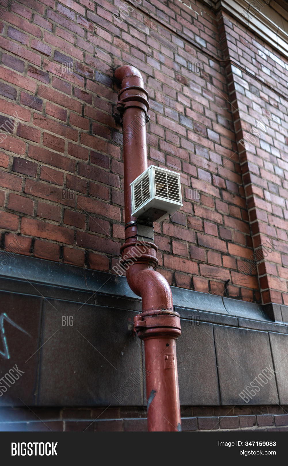 Old Pipe Brick Wall Image & Photo (Free Trial) | Bigstock