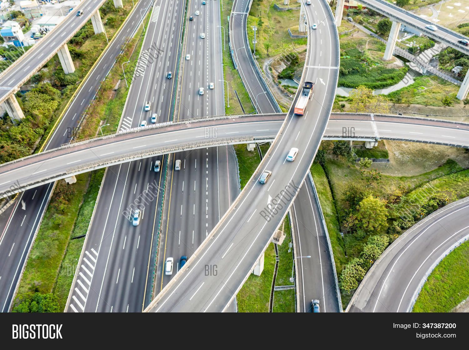 Aerial View Highway Image & Photo (Free Trial) | Bigstock