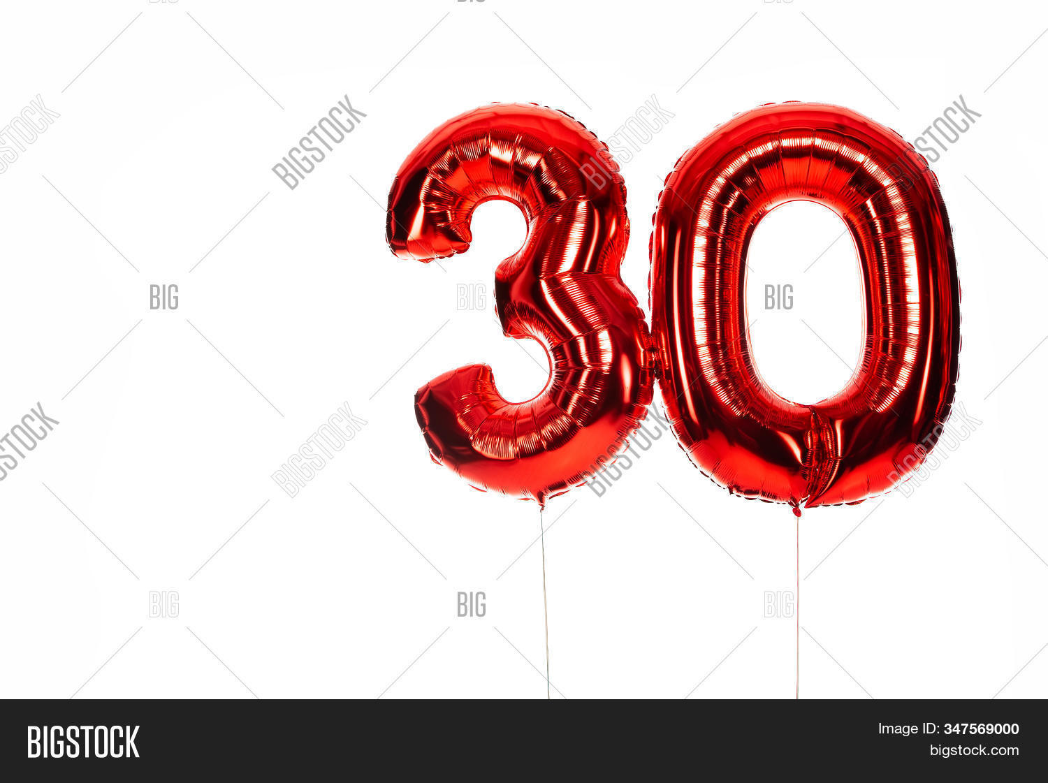 Number 30 Red Balloons Image & Photo (Free Trial) | Bigstock