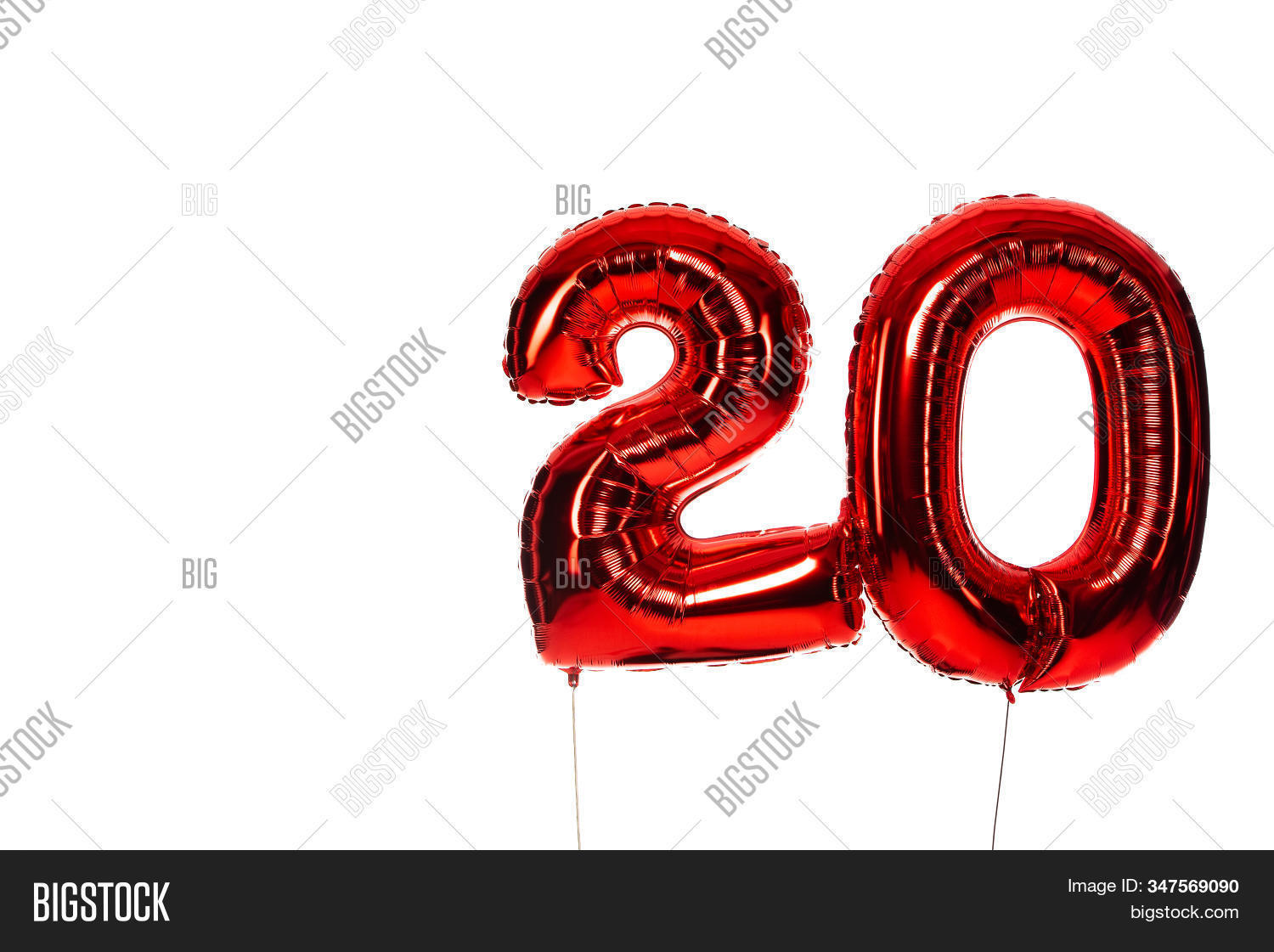 Number 20 Red Balloons Image & Photo (Free Trial) | Bigstock