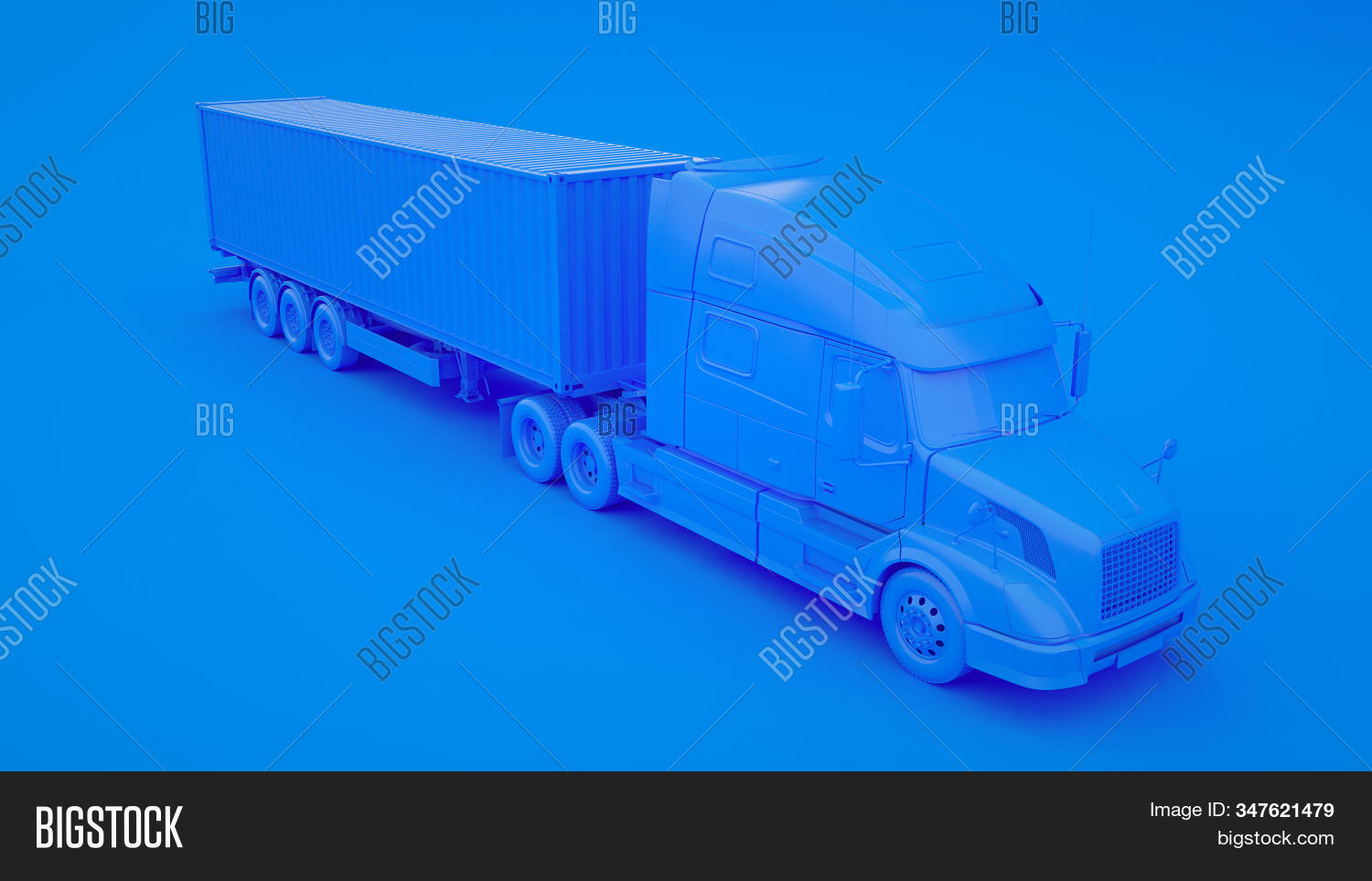 Blue Semi-trailer Image & Photo (Free Trial) | Bigstock