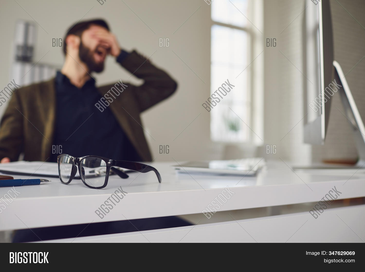 Exhausted Tired Worker Image & Photo (Free Trial) | Bigstock