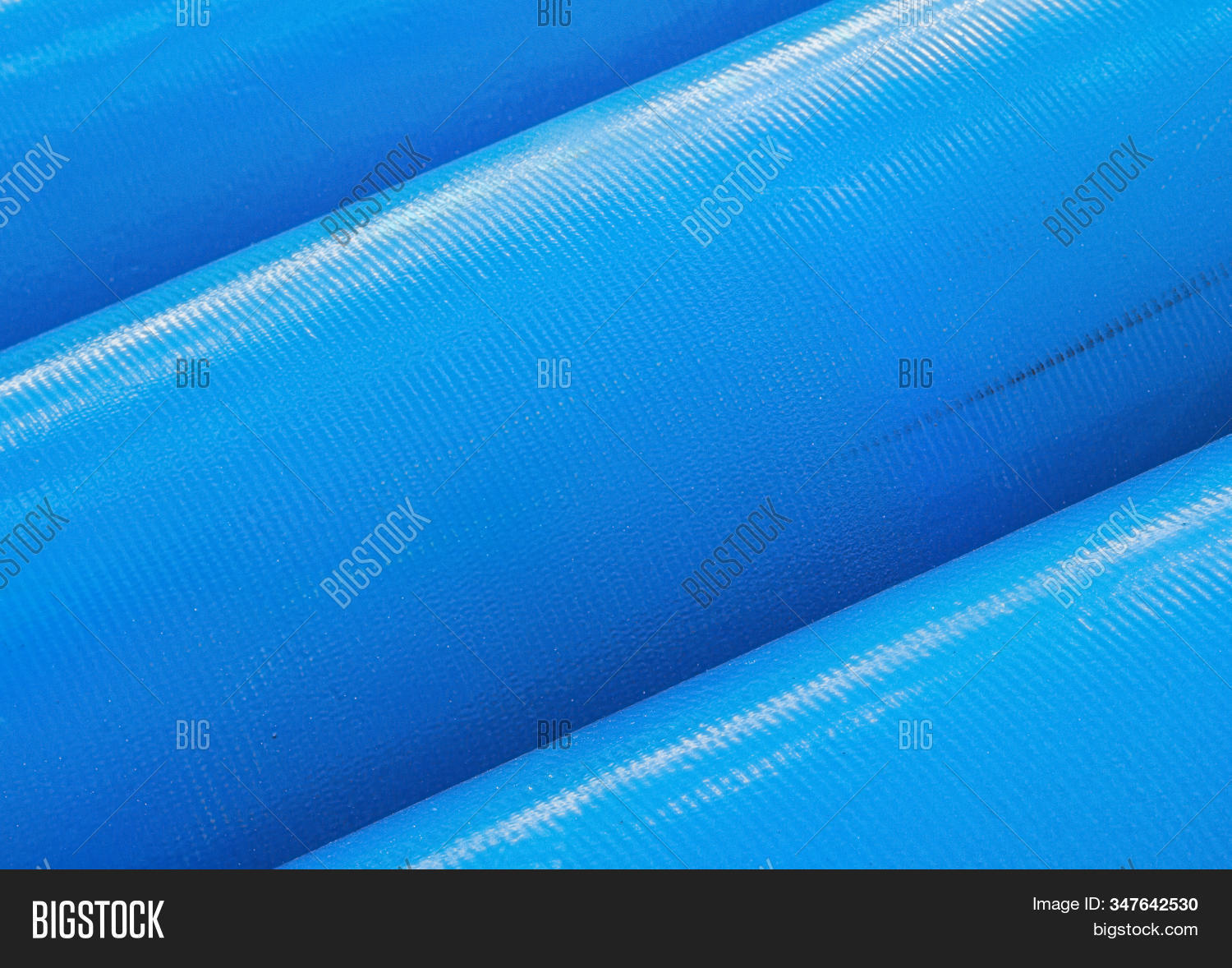 Stack New Blue Pipes ( Image & Photo (Free Trial) | Bigstock