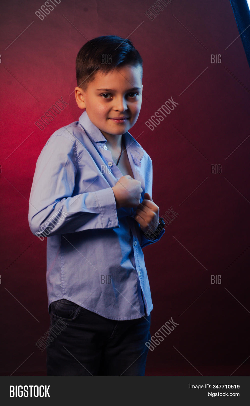 Boy Dark Blue Shirt On Image & Photo (Free Trial) | Bigstock