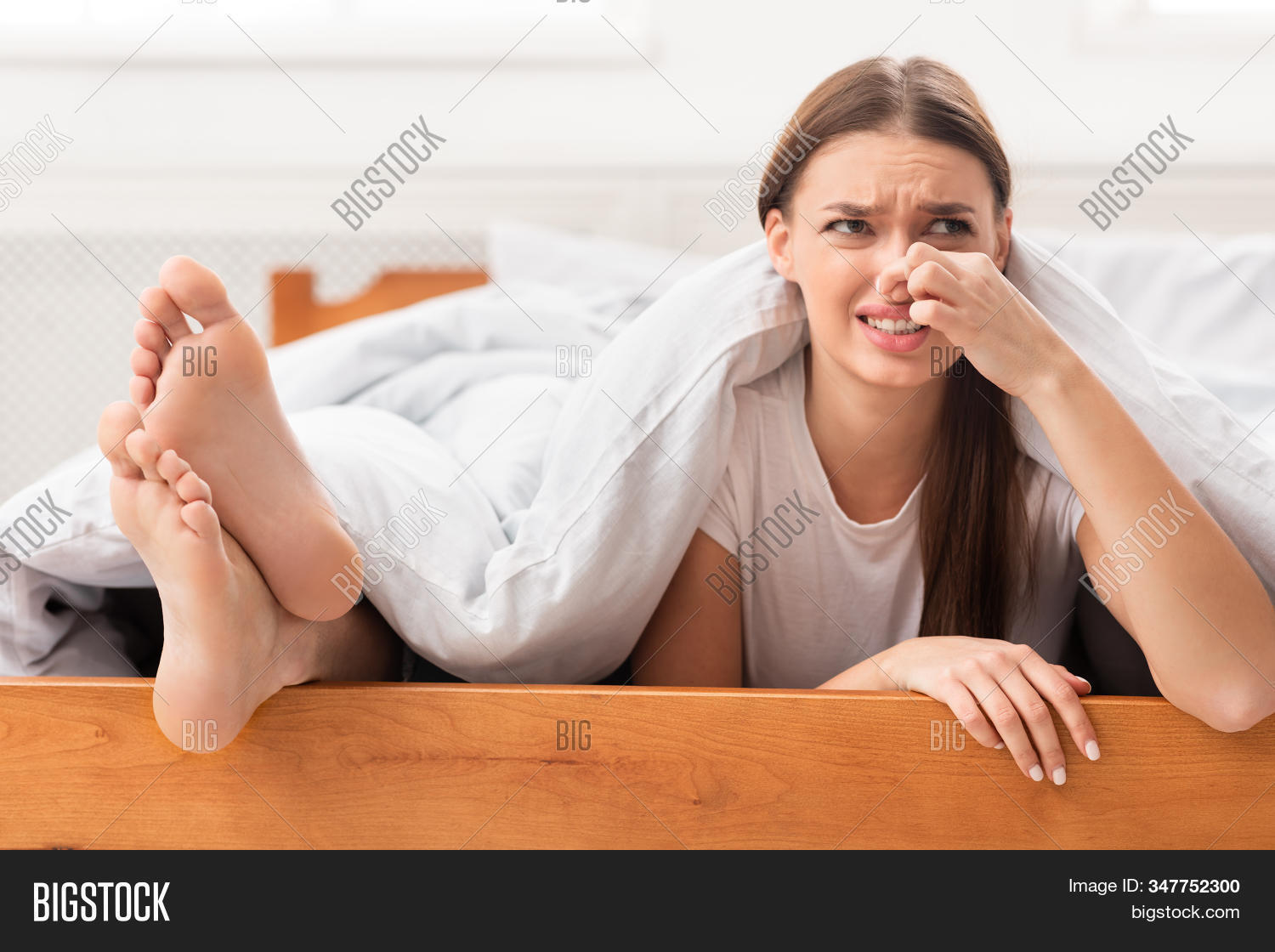 Smelly Legs. Disgusted Image & Photo (Free Trial) | Bigstock